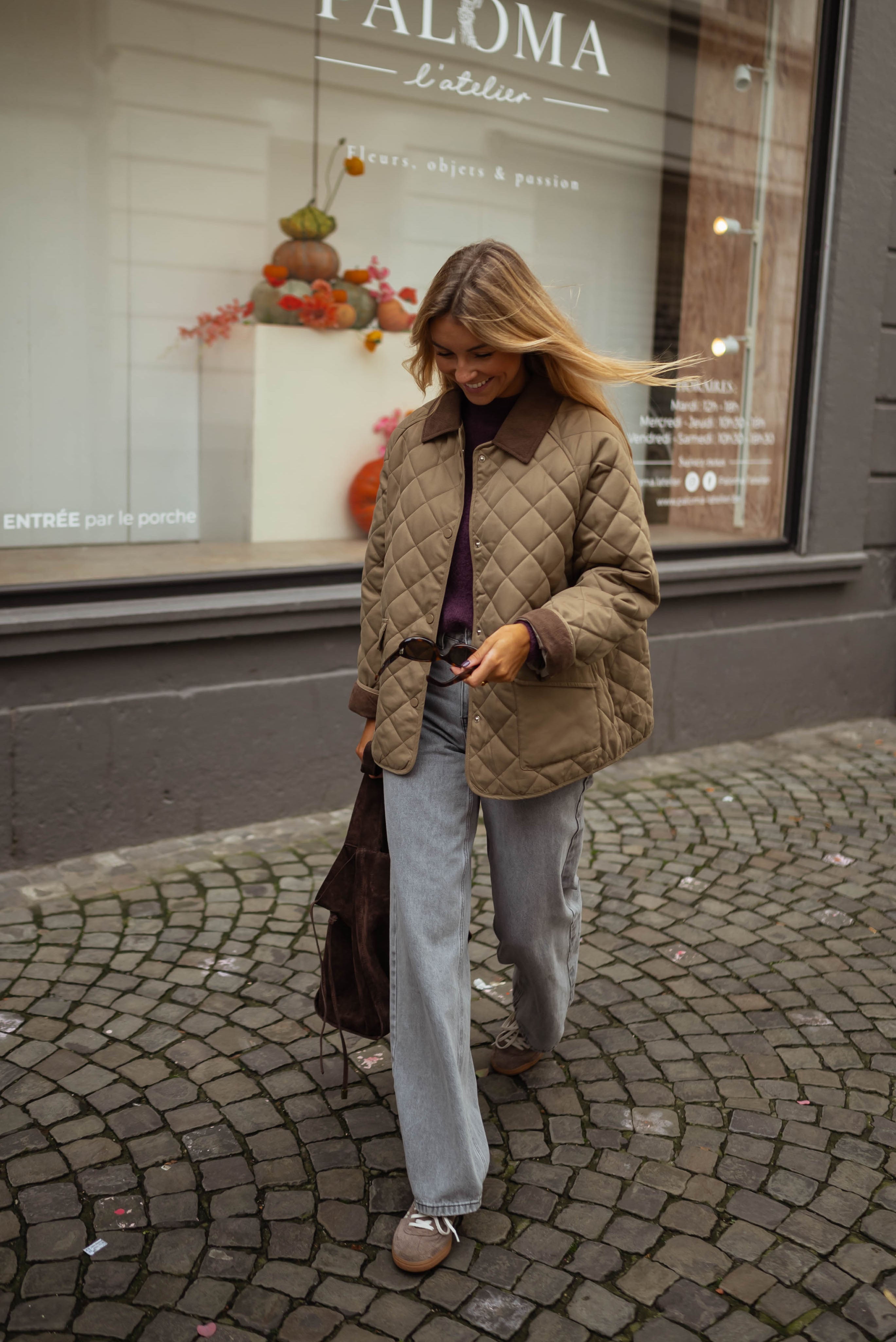 Khaki Quilting Patched Pockets Coat – Groovy Mimi